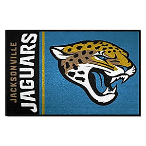 FANMATS - 8237 NFL Jacksonville Jaguars Nylon Face Starter Rug , 19"x30"