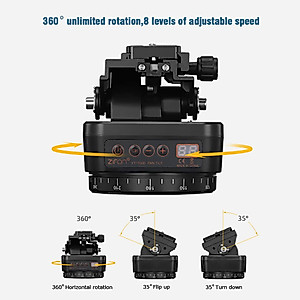 Mcoplus YT-1000 Remote Control Pan Tilt Head, Automatic Motorized Rotating Panoramic Head for Smartphones/DSLR Cameras/Action Cameras (Limited Weight Under 1kg)