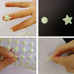 1230 PCS Ultra Glow in The Dark Stars Wall Stickers, 3D Adhesive Dots Decor Starry Sky Decor for Kids Bedroom or Birthday Gift,Beautiful Wall Decals