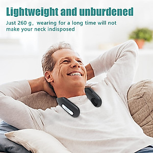 TREKOO Portable Neck Fan, Hanging Neck Fan, Bladeless Personal Neck Fan Rechargeable Battery Operated USB Hands Free Neck Fan for Cooling Around the Neck