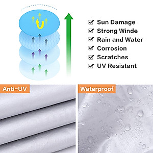 Bike Cover,Waterproof Outdoor Bicycle Cover Anti Dust Rain Snow UV, Bike Rain Cover for Mountain, Road & Heavy Duty Bikes with Lock Holes & Storage Bag