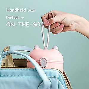 Baby Formula Dispenser, Portable Milk Powder Dispenser Snack Storage Container for Travel Bedroom Outdoor … (Pink)