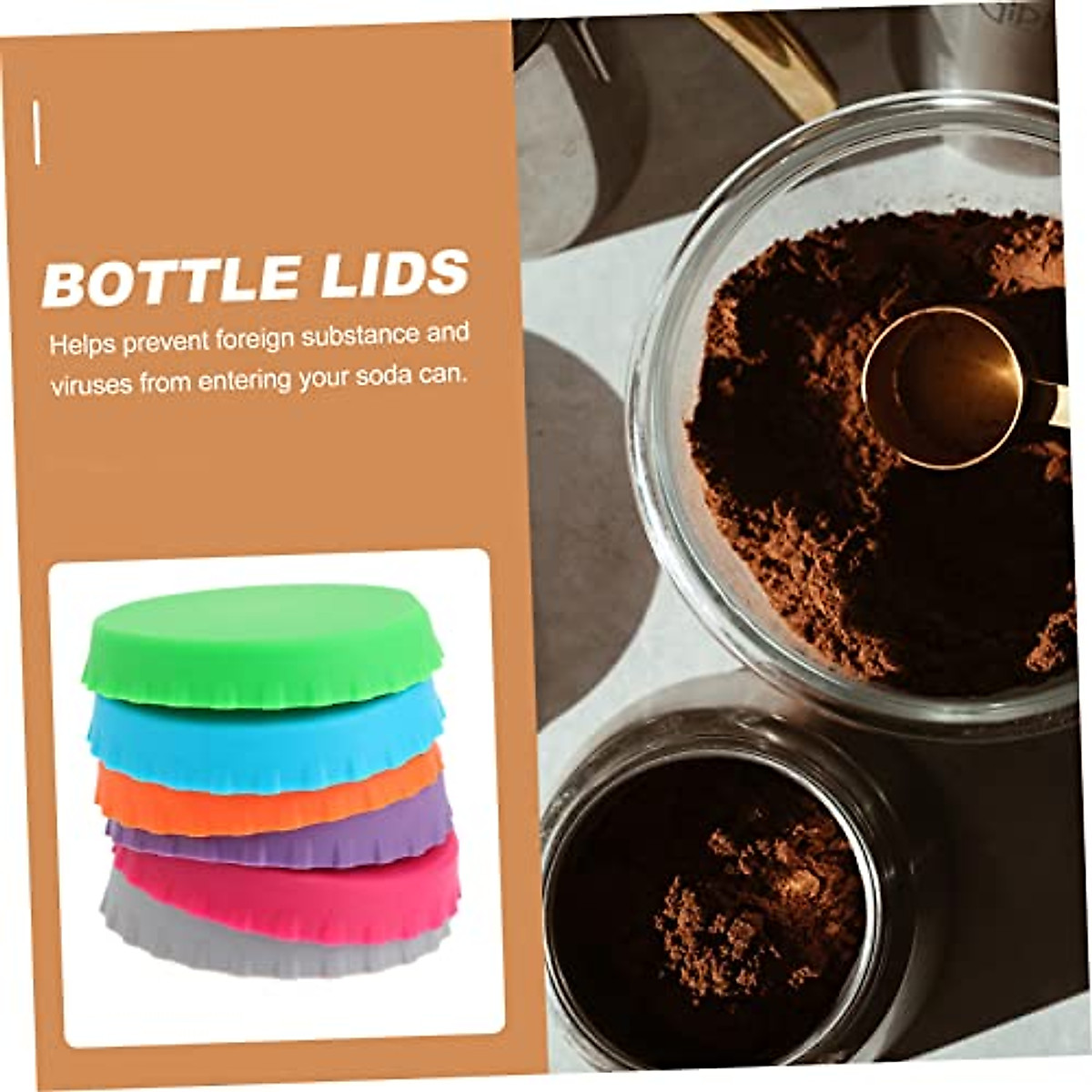 Yardwe 12pcs Can Sealing Lid Drinking Bottle Caps Seasoning Bottle Stoppers Rubber Bottle Topper Wine Bottle Cap Beer Silica Gel Silicone Caps Bottle Caps for Home Brewing