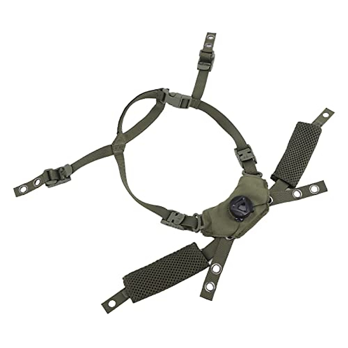 FECAMOS Helmet Pad Kit, Helmet Chin Strap Easy to Install Comfortable Strong Compatibility for Fast for Wendy (Army Green Sponge)