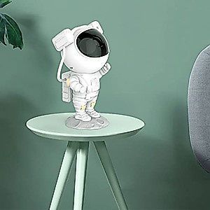 Astronaut Light Projector, 360° Rotation USB Galaxy Star Projector with Timer and Remote for Game Room, Bedroom, Home Theater, Party, Home Decor and Birthday Gift (White)