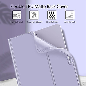 Fintie Keyboard Case for iPad Air 11-inch M2 (2024), iPad Air 5th Generation (2022) / iPad Air 4th Gen 10.9" - Soft TPU Back Cover w/Magnetically Detachable Bluetooth Keyboard, Lilac Purple