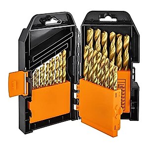 Titanium Nitride High Speed Steel Drill Bit Set 29 Piece