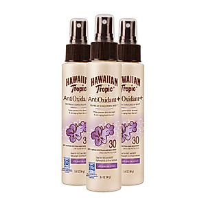 Hawaiian Tropic Skin Defense Sunscreen Mist SPF 30, 3.4oz | Travel Size Sunscreen Spray, Hawaiian Tropic Sunscreen SPF 30, Oxybenzone Free Sunscreen, 3.4oz