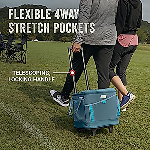 Coleman SPORTFLEX Soft Cooler with 4way Stretch Mesh Pockets, Expandable Active Stretch Side Pockets, Cooler Bag, Soft Sided Cooler, Insulated Lunch Bag, Camping Cooler