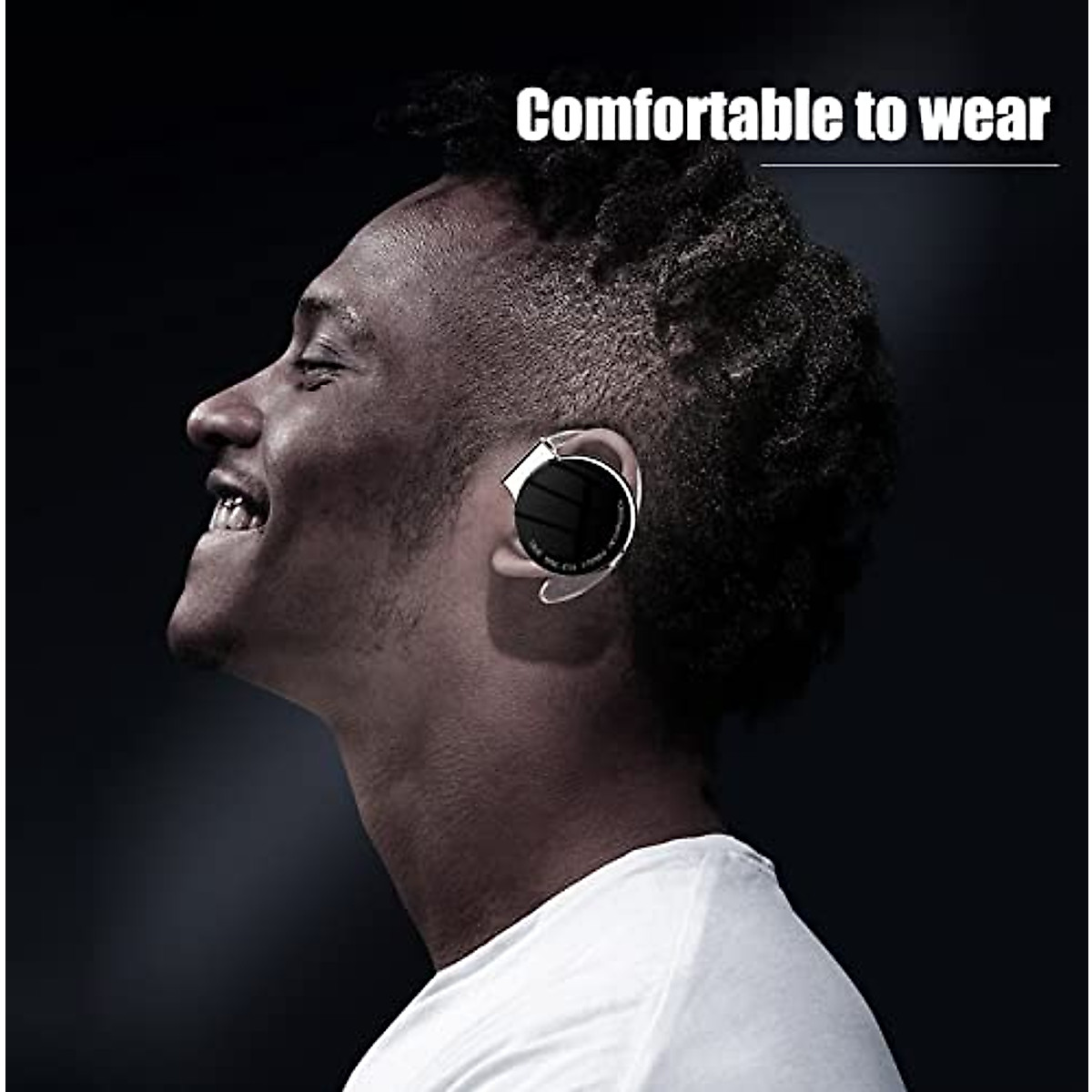 ESSONIO Open Ear Headphones Noise Cancelling Headphones Bluetooth earpiece Bluetooth Headset Runnning Headphones Workout Headphones Earbuds for Cell Phone IPX5 Waterproof with mic for Sports