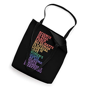 Science Is Real BLM Love Is Love Kindness Is Everything Tote Bag