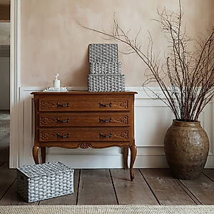 GRANNY SAYS Bundle of 3-Pack Wicker Baskets & 1-Pack Wicker Shelf Basket for Organizing