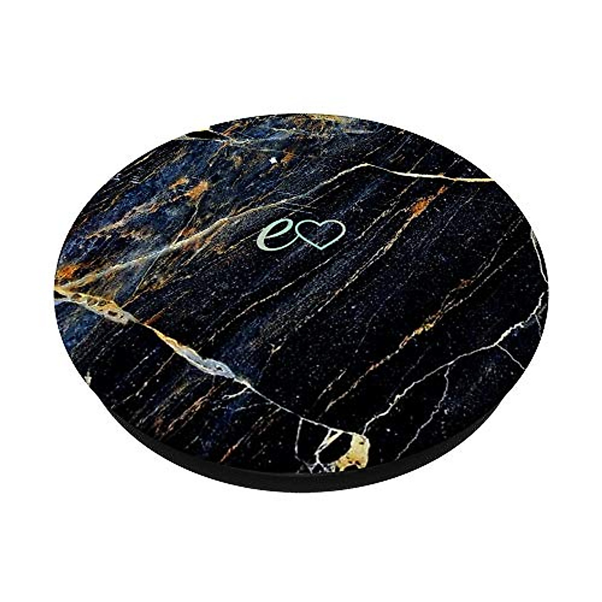 Rainbow Initial Letter E Heart Minimalist Black PopSockets PopGrip: Swappable Grip for Phones & Tablets