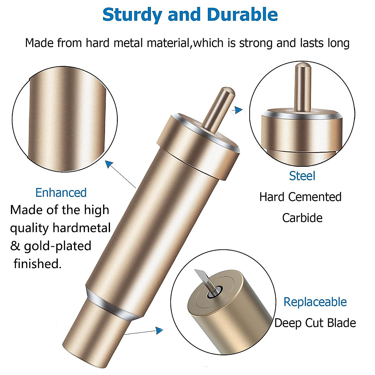 5 PCS Premium Fine-Point Blade and Housing Compatible with ExploreAir/Air 2/Air 3/Maker/Maker 3/Expression Cutting Machines for Light to Mid-Weight Materials Like Cardstock, Vinyl, Iron-On & More