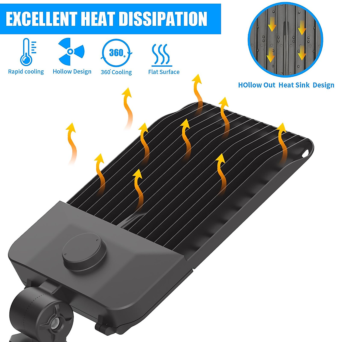 300W LED Parking Lot Light Outdoor, 39000LM 5000K Shoebox Light with Dusk to Dawn Photocell, Slip Fitter Commercial Street Pole Lighting, IP66 Waterproof Street Light for Yard|Roadway, ETL Listed