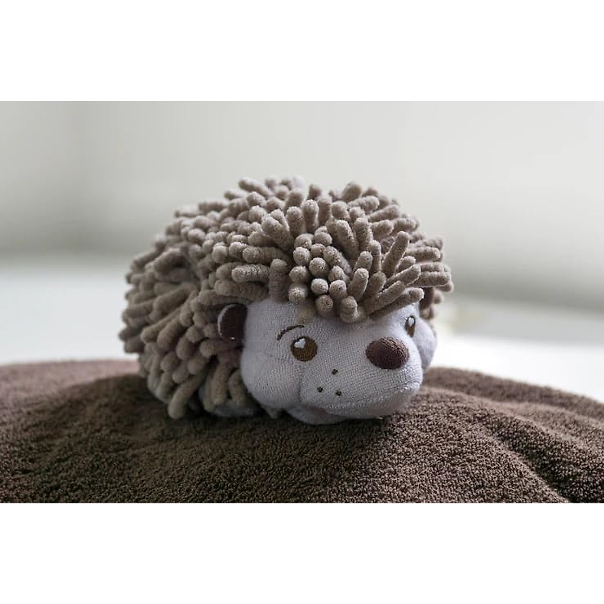 SoapSox Kids Exfoliating Bath Scrub (Hendrix The Hedgehog) - Soft Animal Toy Wash Cloth Sponge with Soap Pocket Insert - Fun Loofah Characters for Babies, Kids and Children