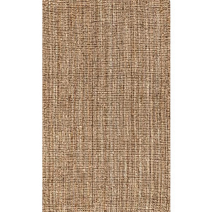 JONATHAN Y Pata Hand Woven Chunky Jute Natural 8 ft. x 10 ft. Area-Rug, Farmhouse, Easy-Cleaning, for Bedroom, Kitchen, Living Room,NRF102A-8