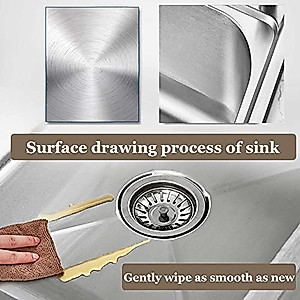 Free-Standing Commercial Stainless Steel Sink 1 Compartment with Bracket Extra-Thick Portable Stainless Steel Hand Washing Sink Suitable for Garage Kitchen Laundry Room