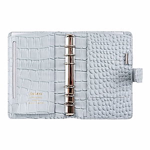 Filofax 026092 Classic Rock Personal Organizer, Bible, Silver Mist