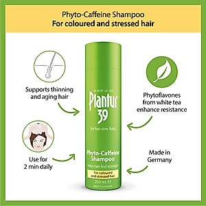 Plantur 39 Phyto Caffeine Shampoo for Coloured & Stressed Hair (250ml)