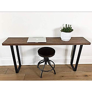 Solid Walnut Narrow Computer Desk - Writing Desk | Farmhouse Desk | Solid Wood Desk