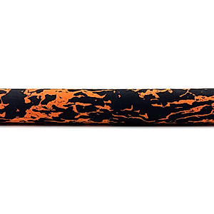 EVA Foam Grips for Fishing Rods (Fire Orange and Black), 17 3/4inch x 1.16inch x .47inch
