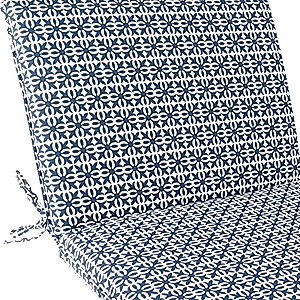 SewKer Outdoor/Indoor Adirondack Chair Cushions, High Back Patio Furniture Replacement Cushion - Set of 2 (Ensign Blue)