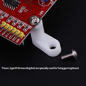 Crazy Sales Arcade Gaming, Plastic White Plastic Feet Steel 100pcs Mounting Feet, for Arcade Home Arcade Gaming Board Fixing Gaming Board