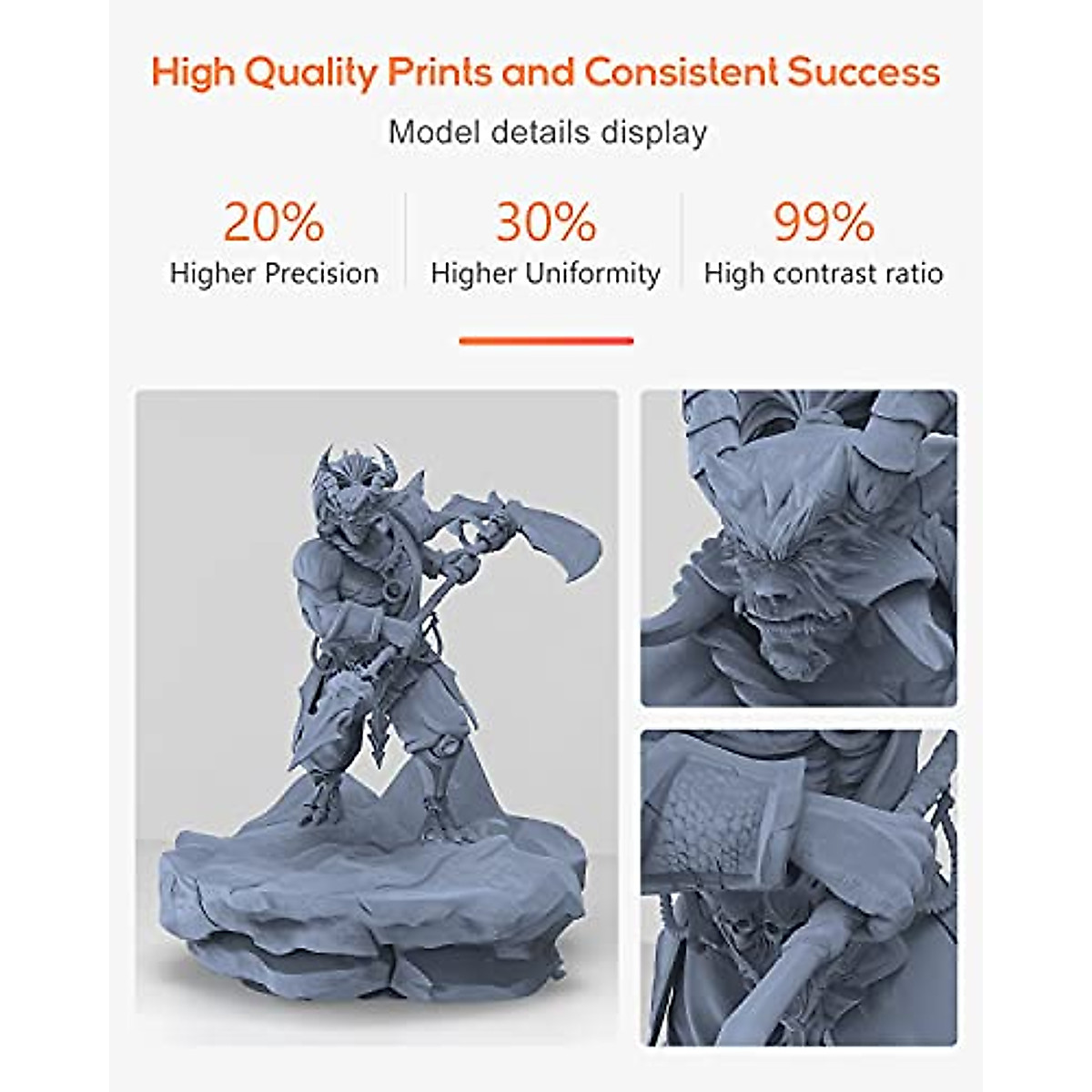 Creality Official HALOT-ONE (CL-60) Resin 3D Printer with Precise Intergral Light Source, WiFi Control and Fast Printing,Dual Cooling & Filtering System, Assembled Out of The Box