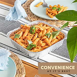 PLASTICPRO 5 Pack 8 Inch Square Aluminum Pans with Lids Disposable Tin Foil Pans Baking Pans Food Storage