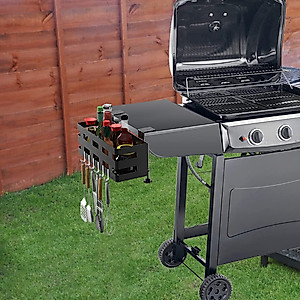 Shansis Griddle Caddy, Grill Caddy for Blackstone Griddle Accessories, Removable Griddle Caddy for 28"/36" Blackstone Griddles/Prep Cart, Hanging Caddy Free from Drill Hole BBQ Caddy