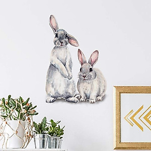 Rabbit Wall Decals Bunny Wall Stickers Vinyl Nursery Toddler Room Lovely Wall Decor Mural Bedroom Decoration DIY Decor for Girls Kids