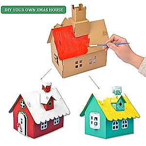 DIY Miniature House Kit, Build & Paint Dollhouse, Arts and Crafts Birthday Gifts for Kids Boys and Girls Age 3-12 (Moore's House)