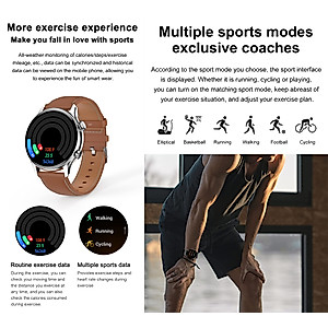 HANDA HK8 Pro Smart Watch for Men Women, Fitness Tracker Smartwatch with Always-on AMOLED Screen Heart Rate Sleep Monitor Pedometer Bluetooth Call IP68 Waterproof Activity Tracker (Silver), 1.36 inch