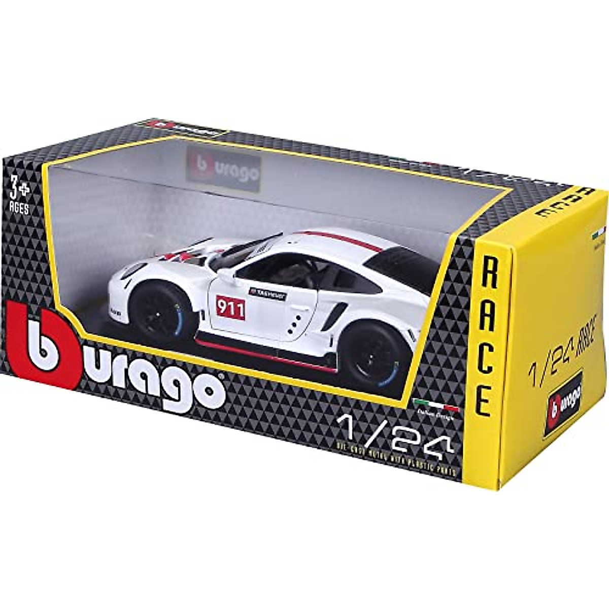Bburago B18-28013 1:24 Porsche 911 RSR GT, Assorted Designs and Colours