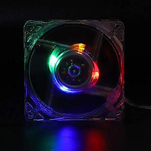 TOPINCN Hamster Cooling Fan Colorful Small Pet Summer Cooling Fan Acrylic Guinea Pig Cage Cooling Fan for Small Pet to Keep Summer Cool