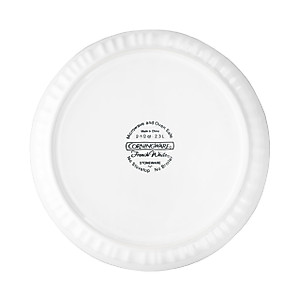 Corningware FS1 2.5 Qt /2.35L Round French White Glass Casserole Dish