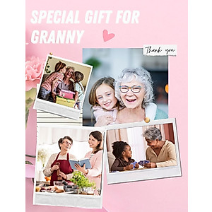 Onebttl Granny Gifts from Granddaughter, Grandson, 40 oz Insulated Stainless Steel Wine Tumbler with Lid and Straw, Gifts for Grandma on Birthday, Christmas, Mother's Day, Rose gold