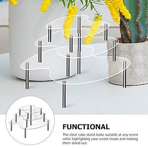 Abaodam 3pcs Cake Display Stand Clear Shelves for Display Toy Storage Stand Perfume Organizer for Dresser Food Stands for Display Party Acrylic Tiered Display Stand Tiered Shelf Organizer