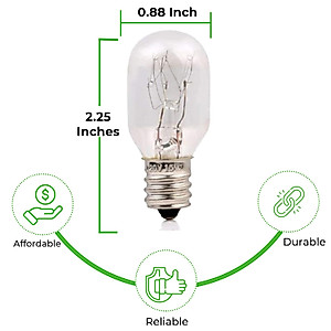 BULBMASTER 15 Watt Himalayan Salt Lamps Bulbs and Night lights Replacement Light bulbs lamps 2.15" - fits E12 Socket Candelabra Base night light night lamp bulbs
