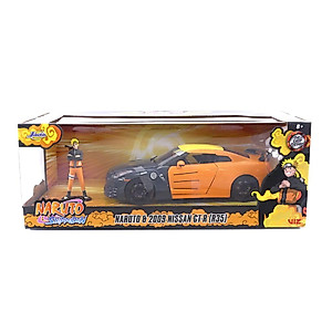 Naruto 1:24 2009 Nissan GT-R(R35) Die-Cast Car & 2.75" Naruto Figure, Toys for Kids and Adults
