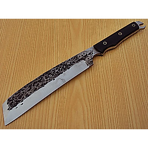 Poshland REG-Q-540- Custom Handmade Hi Carbon Steel(1095) Full Tang 13.3" Inches Nakiri Knife.