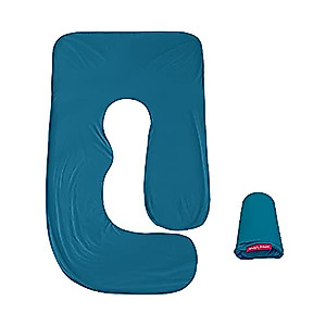 Wndy's Dream Pregnancy Pillow Cover J Shaped Pillowcase, Full Body Maternity Pillow Replacement Cover, Breathable, Machine Washable