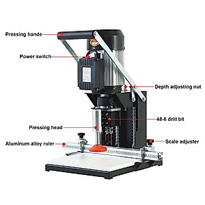 Hinge Drilling Machine, GOJLEX Portable Hand-Held Hinge Drilling Equipment for Drill Hole, Woodworking Hinge Drill Cupboard Wardrobe Home Improvement Punching Machine, 1100W 2880rmp/min Depth 0-40mm