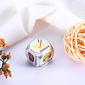 11th Anniversary Wedding Gifs for Couple Boyfriend Girfriend Birthday Gifts for Wife Husband Food Decision Dice Bridal Shower Gifts for Bride Date Night Dice for Couple Friends Valentines Christmas