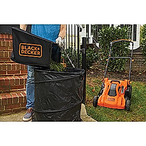 BLACK+DECKER Electric Lawn Mower, 13-Amp, Corded (BEMW213), 20", Orange