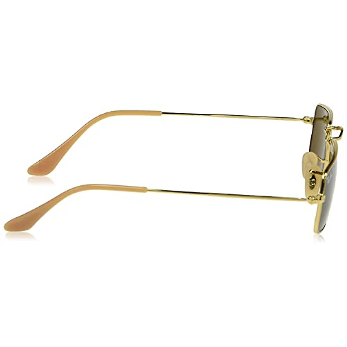 Ray-Ban RB3957 Julie Rectangular Sunglasses, Legend Gold/Polarized Brown, 49 mm