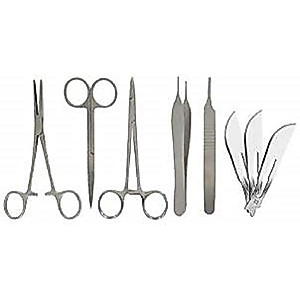 Suture Practice Kit w Suturing Guide E-Book,[Large Case Large Pad & Variety of Sutures w Slots] 4th Gen Pad, Tools Suture Needles by Medical Professionals for Residents Med Dental Vet School Students