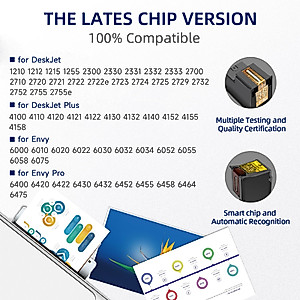 Remanufactured 67 Black Ink Cartridge, Replacement for HP 67XL HP67 Used in Envy 6055 6000 6052 6032 6022 Pro 6455 DeskJet 2755 2722 2700 2732 2752 2725 2724 2710 Plus 4155 Printer