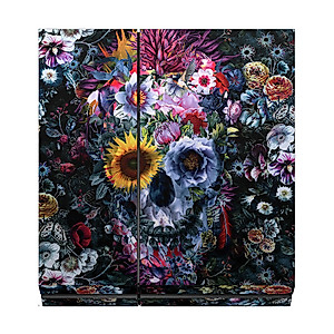 Head Case Designs Officially Licensed Riza Peker Skull Art Mix Vinyl Sticker Gaming Skin Decal Cover Compatible With Sony PlayStation 4 PS4 Console and DualShock 4 Controller Bundle